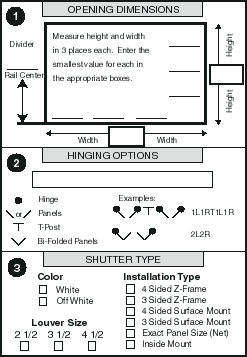 Sunland Shutters - Measuring Instructions